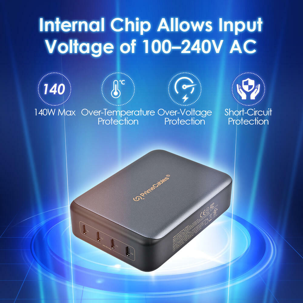 240W USB-C 4-Port Power Station Compact GaN PD Fast Charging Station ...