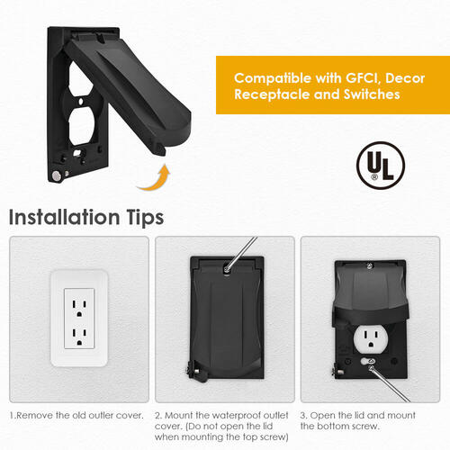 Heavy Duty Single Gang Outdoor Outlet Cover Weatherproof Enclosure, cUL ...