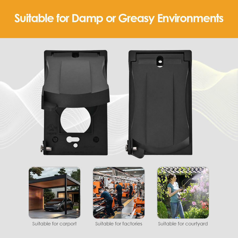 Heavy Duty Single Gang Outdoor Outlet Cover Weatherproof Enclosure, cUL ...