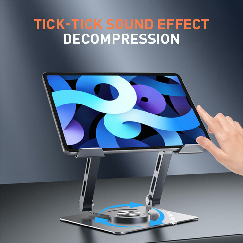 Adjustable Tablet Stand for Desk 360° Rotating Base Ergonomic Holder ...