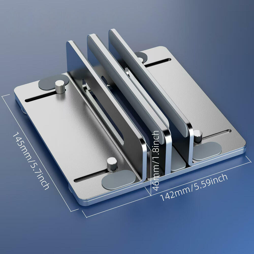 Aluminum Vertical Laptop Holder Adjustable Desk Stand for Laptops and ...