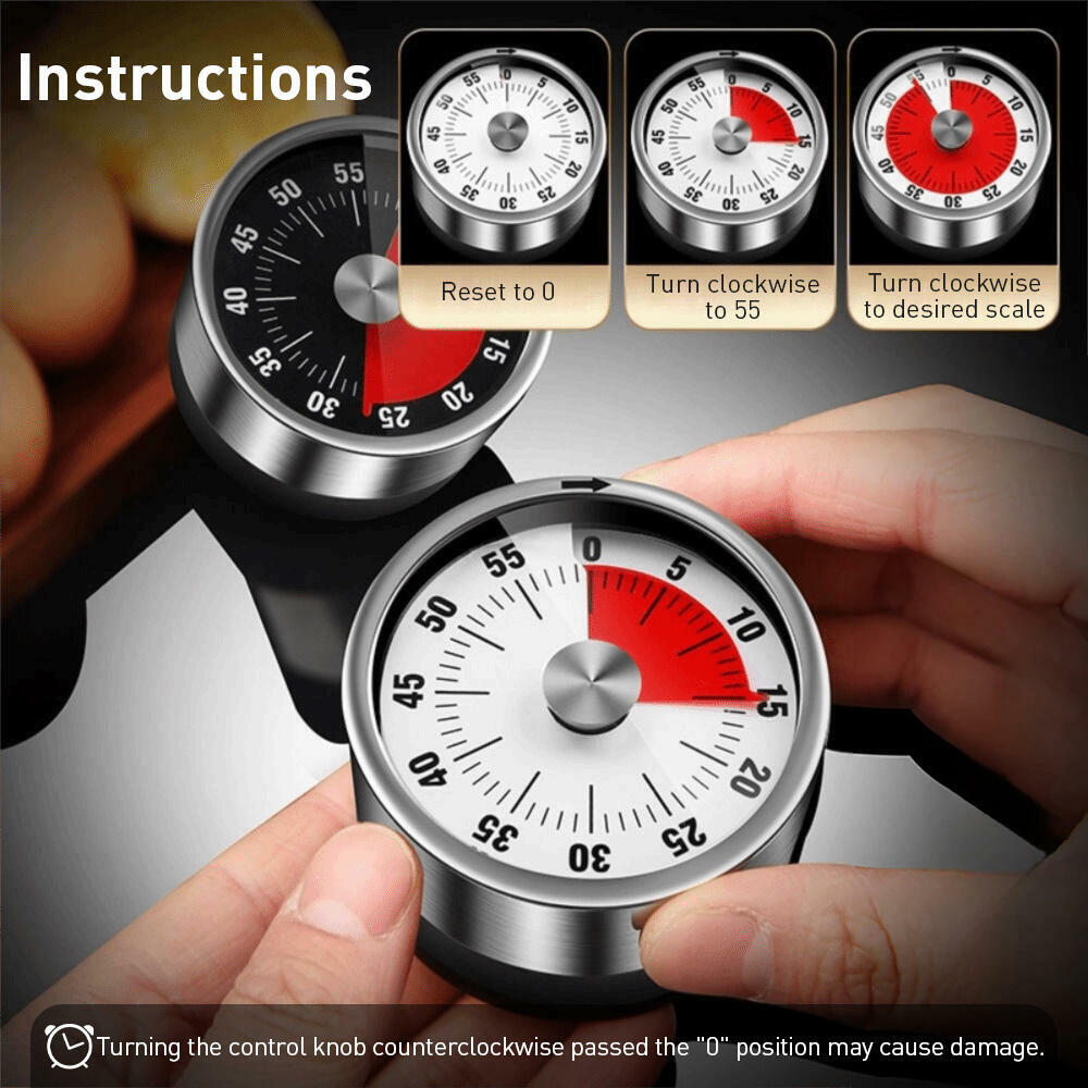 Mechanical Countdown Timers Stainless Steel Countdown Reminder with ...