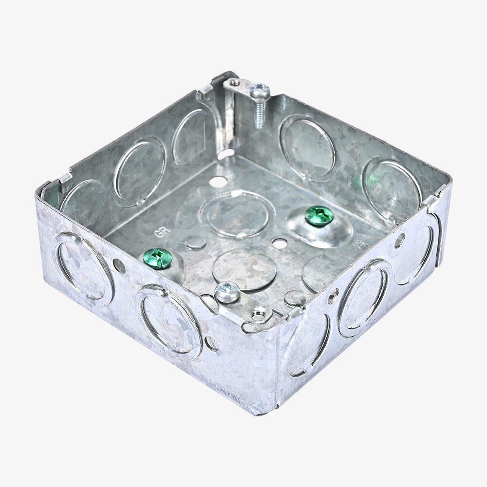 Boîte acier carrée 4″ × 4″ × 1½″ (profondeur) — capacité 21 po³ - PrimeCables®