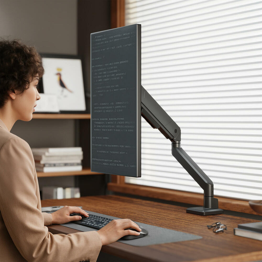 Heavy-Duty Single-Screen Gas Spring Monitor Arm for 17"-45" Screen ...