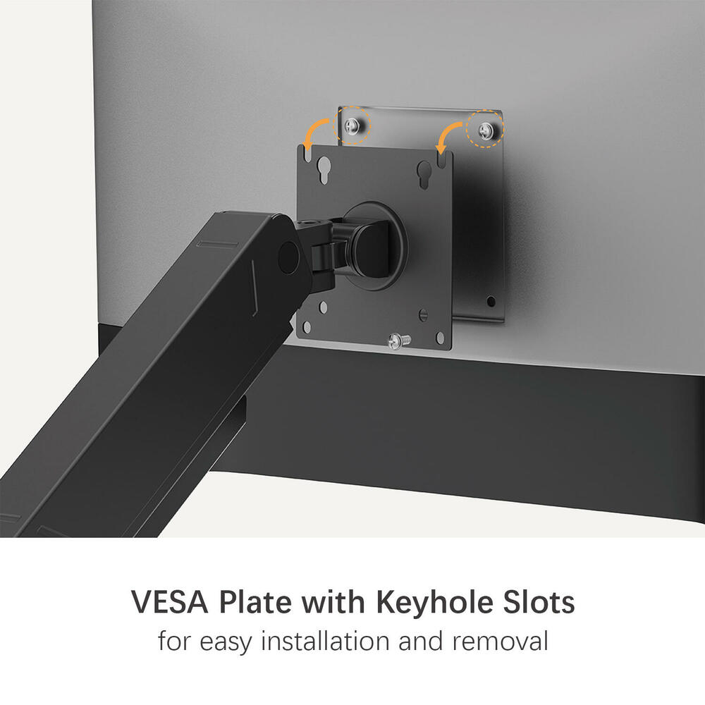 Heavy-Duty Single-Screen Gas Spring Monitor Arm for 17"-45" Screen ...