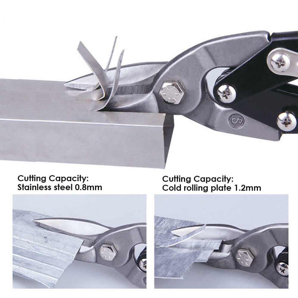 10-Inch Straight Aviation Snip – One-Handed Safety Latch & CR-V Steel ...