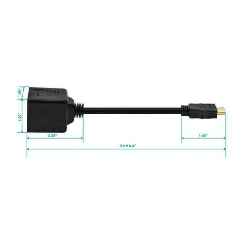 Video/Audio Splitter - HDMI Male to 2x HDMI Female - Monoprice®