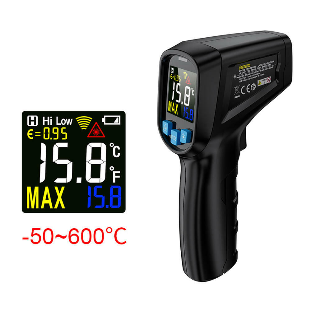 -50℃~600℃/-58℉~1112℉ Professional High Precision Infrared Thermometer ...