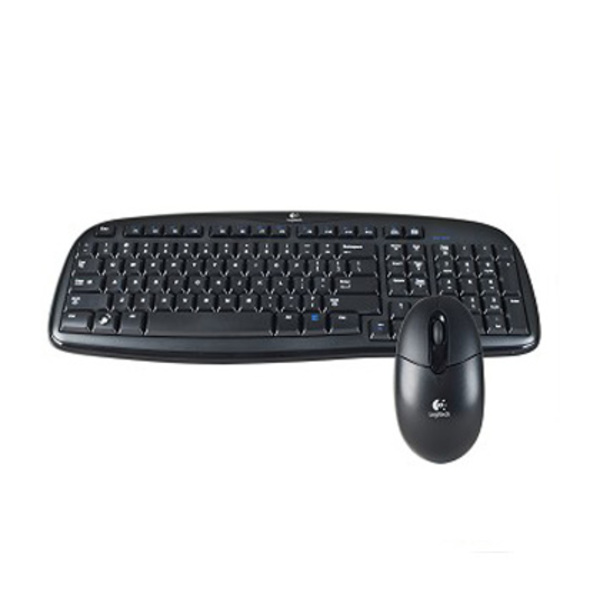Logitech EX 100 Desktop Wireless Multimedia Keyboard & Optical Mouse ...