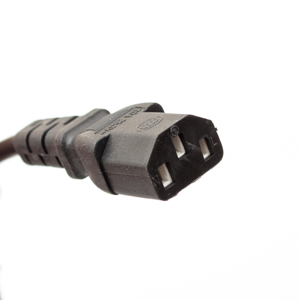 15Ft 18AWG Universal Power Cord Cable, 5-15P to C13, 10A/125V, Black ...