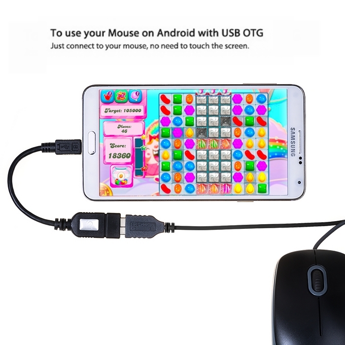 Micro USB 5 Pin OTG Adapter ,15cm - PrimeCables®