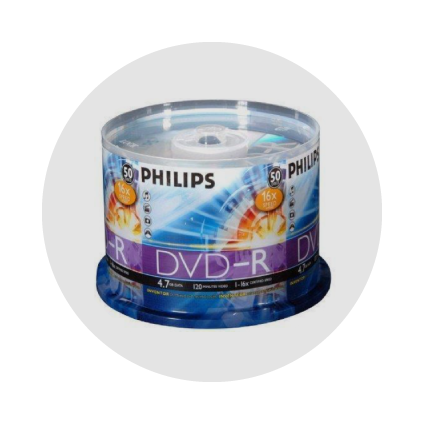 2 pack Philips CD-R Media, 52X, 700MB 80min 50-Pack Spindle