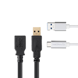 High Quality USB 3.0 A Male to A Male Cable - Black - 3ft - PrimeCables®