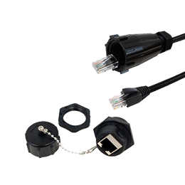 RJ45 IP68 Waterproof Shroud for RJ45 Male Cable, Fits Cable OD of 5mm ...