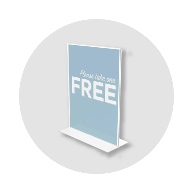 Deflecto® Classic Image® 8.5" x 11" Slanted Sign Holder, Clear Plastic ...