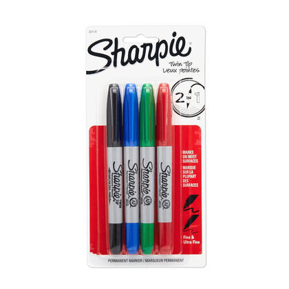 Sharpie® Twin-Tip Fine Point and Ultra Fine Point Permanent Markers