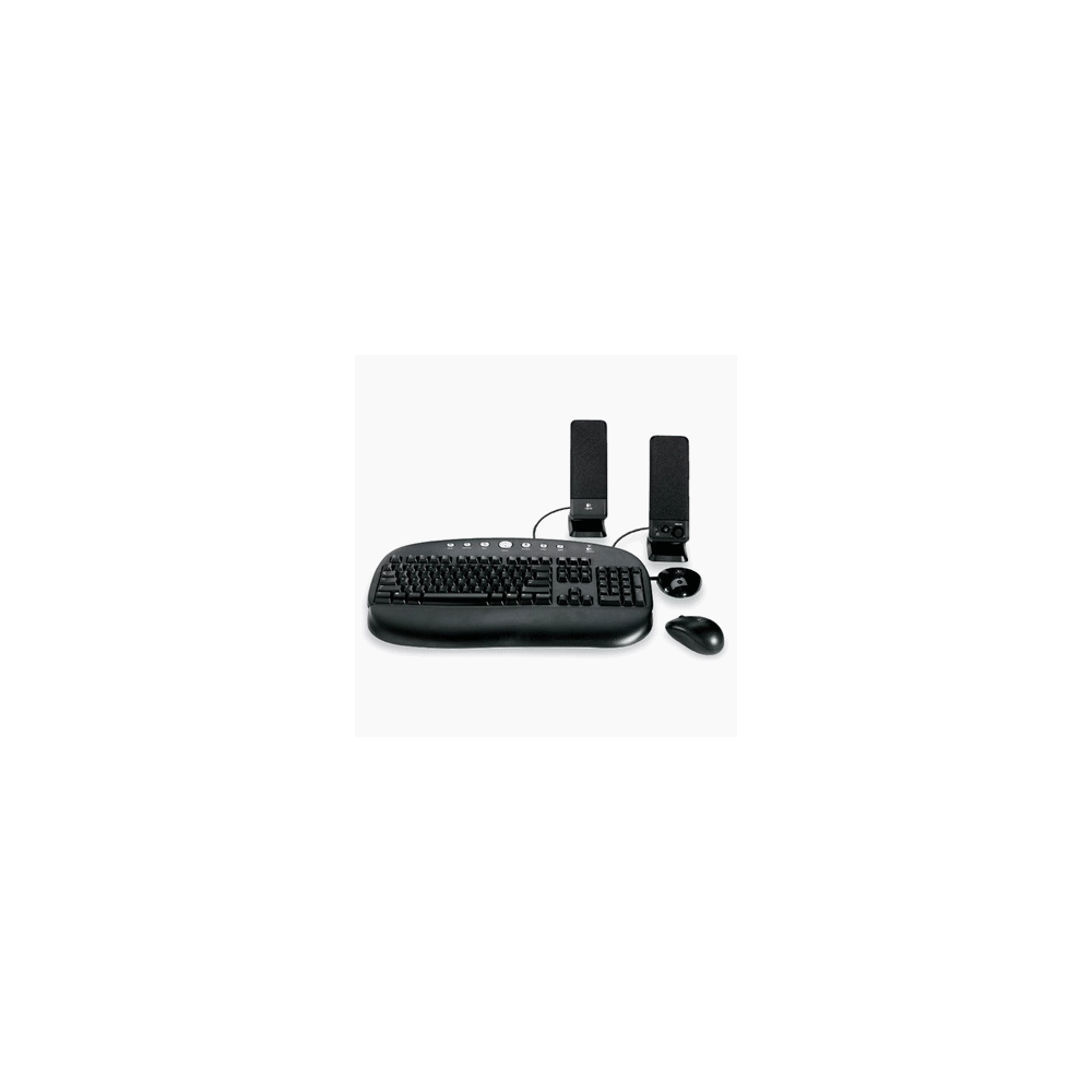 Logitech Cordless Desktop Music System Keyboard Mouse Speaker (KMS-LT ...