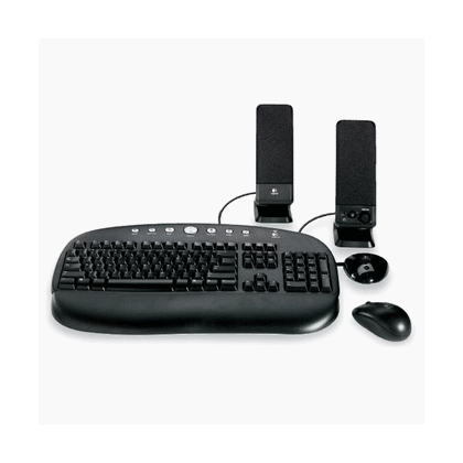 Logitech Cordless Desktop Music System Keyboard Mouse Speaker (KMS-LT ...