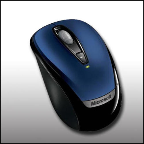 Microsoft 3000 3-Button Wireless Notebook Optical Scroll Mouse Blue (OEM)