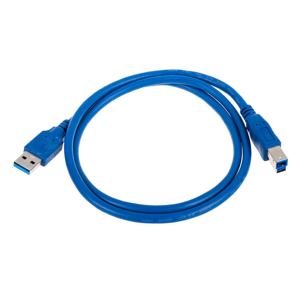 USB 3.0 A Male to B Male Cable - Black - 3ft - PrimeCables®