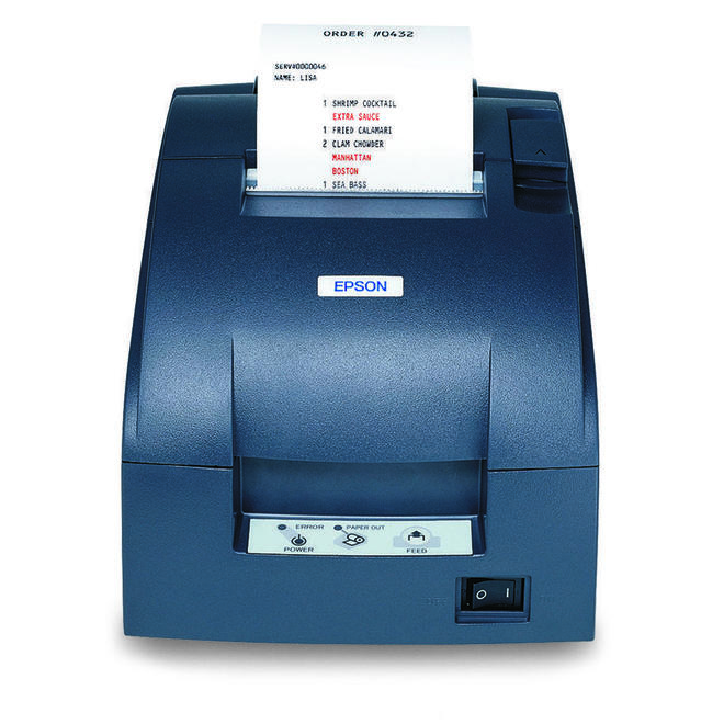 Epson® TMU220B-653 Receipt Printer Two Color Dot Matrix Serial Interface