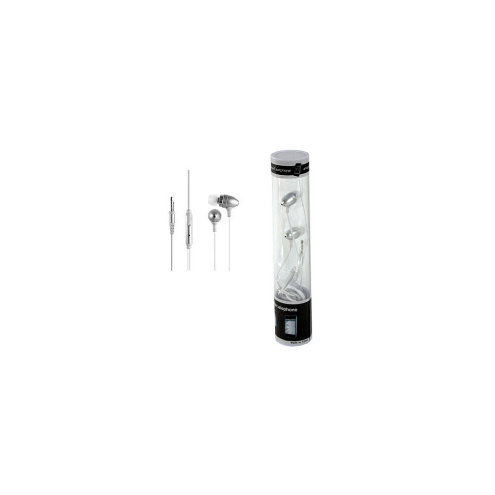 Earphone Headset ( Mic optional) for iPhone 2g/3g/3gs, With Mic, Silver
