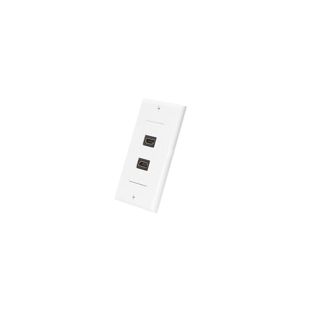 Two-Piece Inset Wall Plate with 90 Degree Ports for High Speed HDMI® w ...