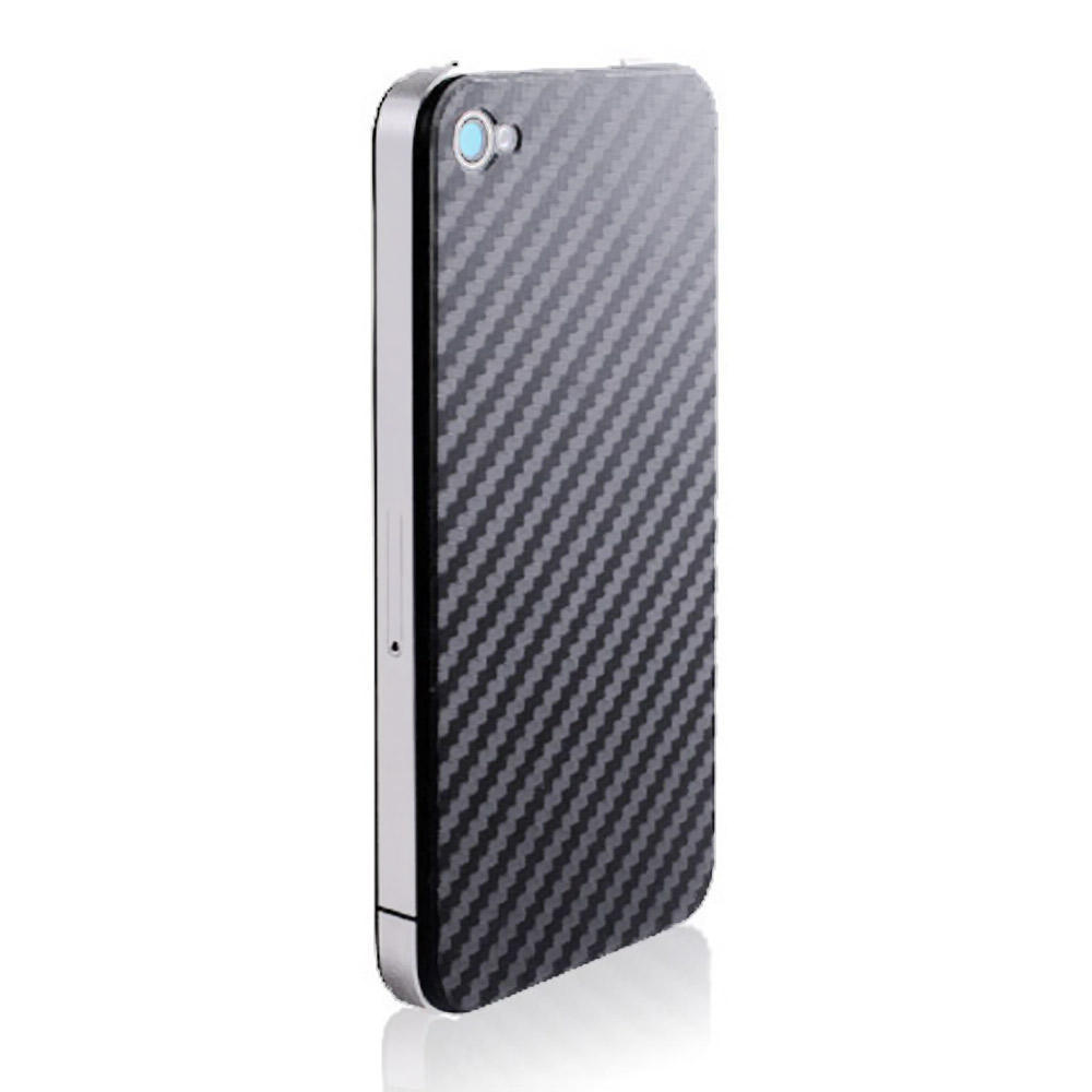 Ultra Thin Carbon Fiber Skin for iPhone 4S, Silver