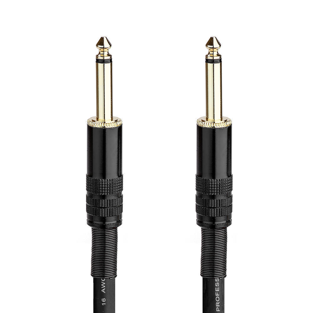 Premier Series 1/4inch (TS or Mono Phono) Male 16AWG Audio Cable (Gold ...