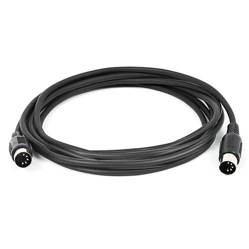 MIDI Cable with 5 Pin DIN Plugs - Black - Monoprice