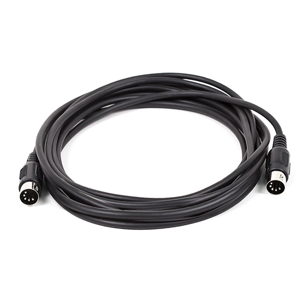 MIDI Cable with 5 Pin DIN Plugs - Black - Monoprice