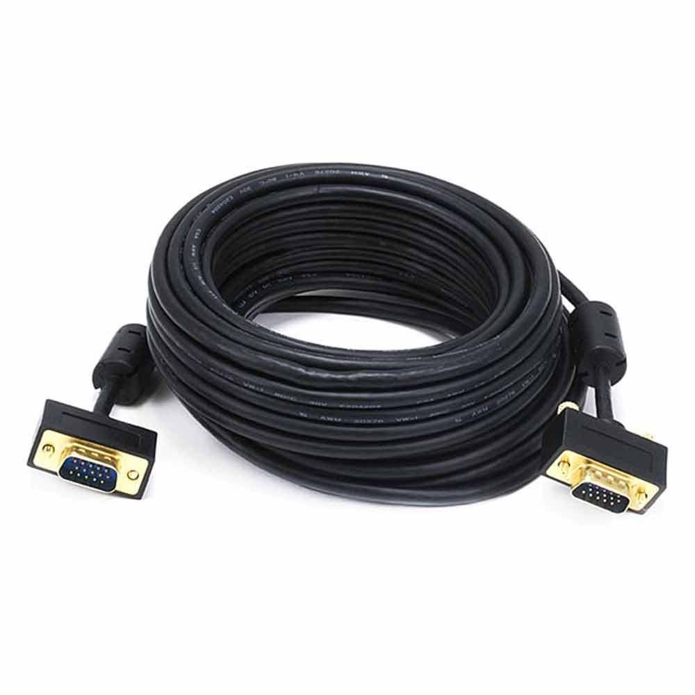 Ultra Slim SVGA Super VGA 30/32AWG M/M Monitor Cable w/ ferrites (8 ...