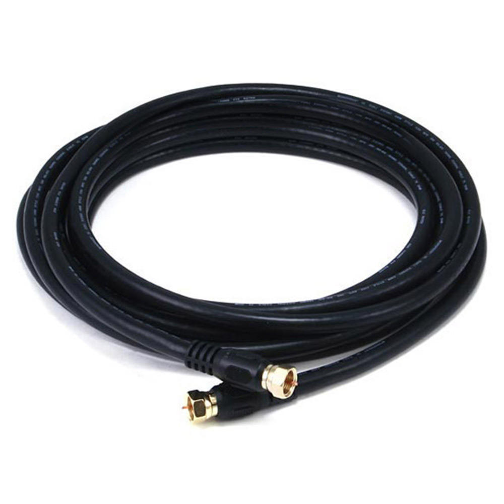 RG6 (18AWG) 75Ohm, Quad Shield, CL2 Coaxial Cable with F Type ...