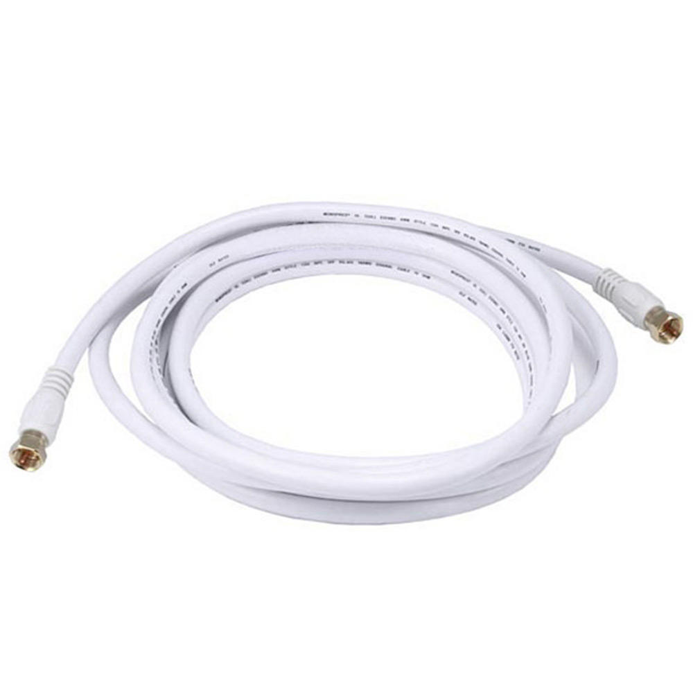 RG6 (18AWG) 75Ohm, Quad Shield, CL2 Coaxial Cable with F Type Connector ...