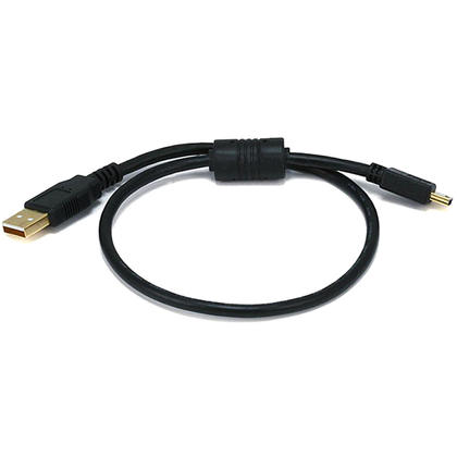 USB 2.0 A Male to Mini B 5pin Male 28/24AWG Cable w/Ferrite Core (Gold ...