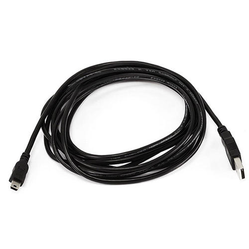USB 2.0 A Male to Mini B 5pin 28/28AWG Cable - Black - PrimeCables®