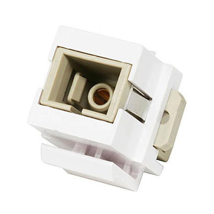 Modular SC Keystone Jack - White - Monoprice®