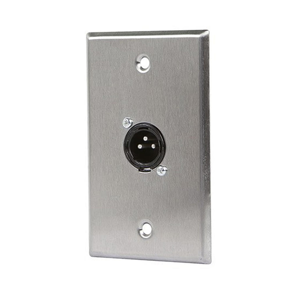 1-Port 3-Pin XLR Male Zinc Alloy Wall Plate - Monoprice®