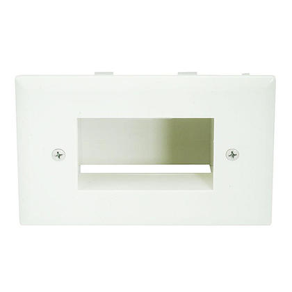 Easy Mount Low Voltage Cable Recessed Wall Plate, Lite Almond - Monoprice®