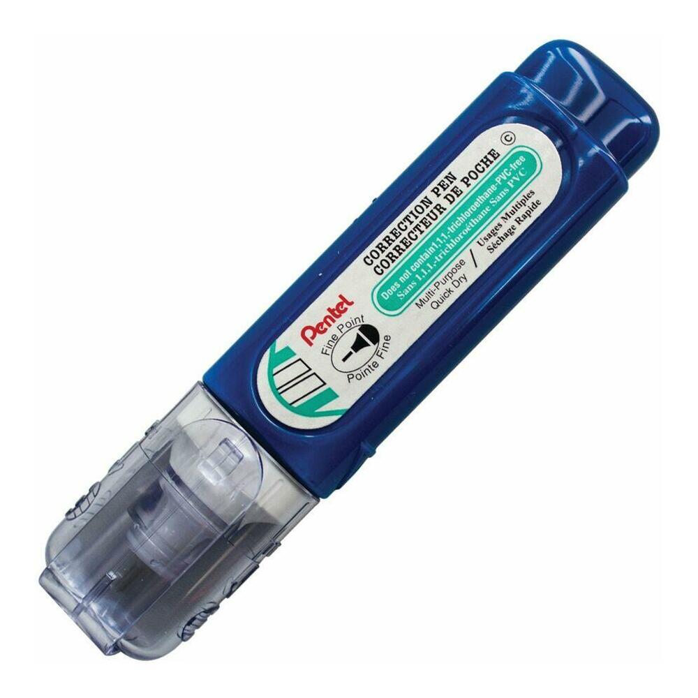Pentel® Fine Point Quick-Drying Correction Pen, White Ink, 12ml (247817)