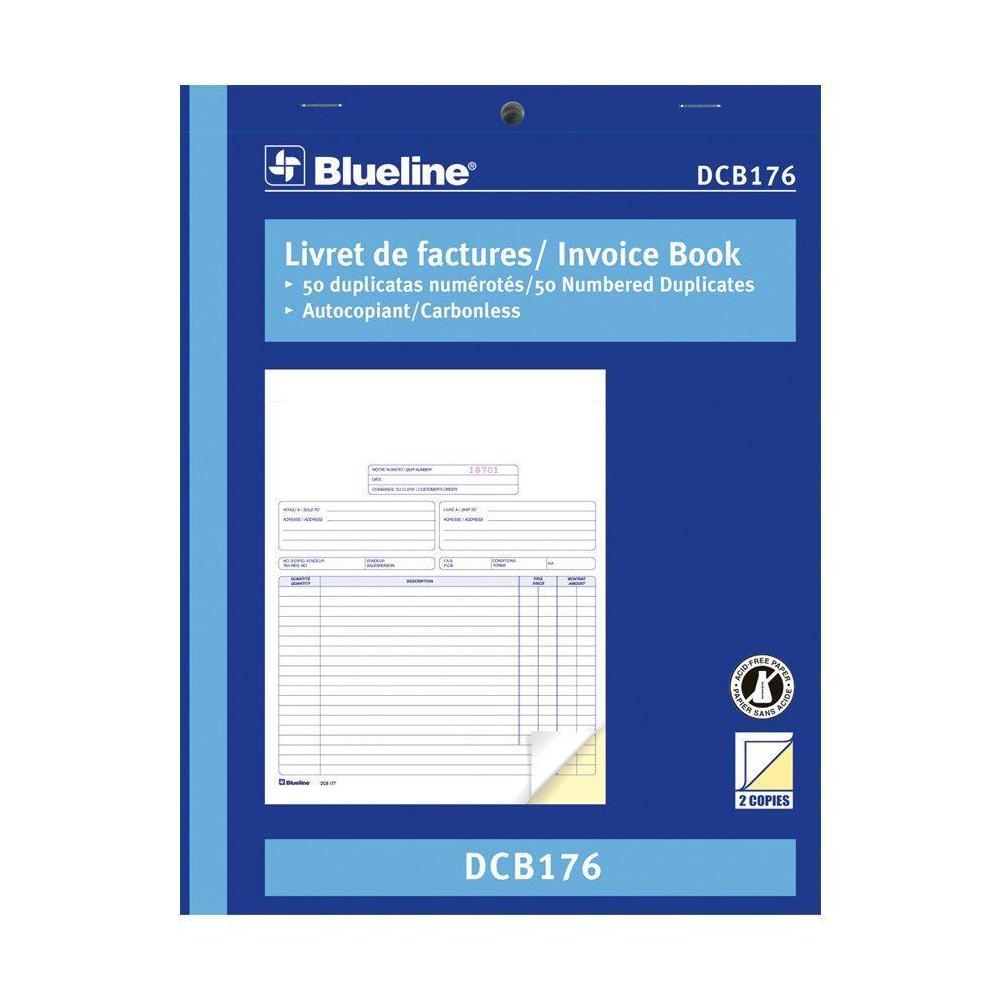Blueline® Blank Invoice Book Carbonless Copy