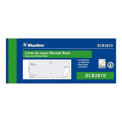 Blueline® Receipt Book, 50 Carbonless Duplicates, Bilingual, 2-3/4" x 6 ...