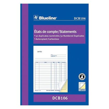 Blueline® Statements Book Business Forms - Bilingual Carbonless Copy ...