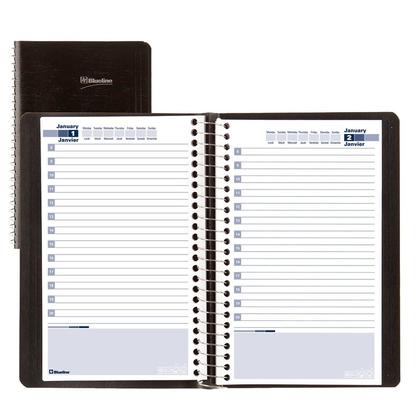 Blueline® Daily Undated Planner, 8 x 5 in, Bilingual