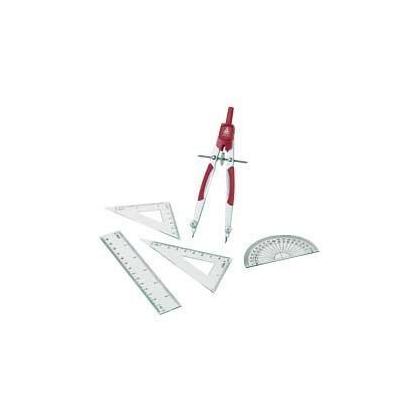 Geometry Set Ruler Protractor 2Triangle Compass - 6-Pc (ARIN3506B) 157479
