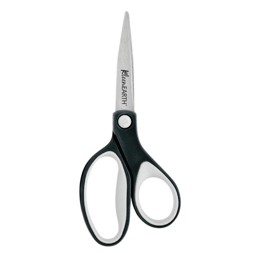 Westcott® KleenEarth Soft Handle Scissors, 8" Bent Blades / 7" Straight ...