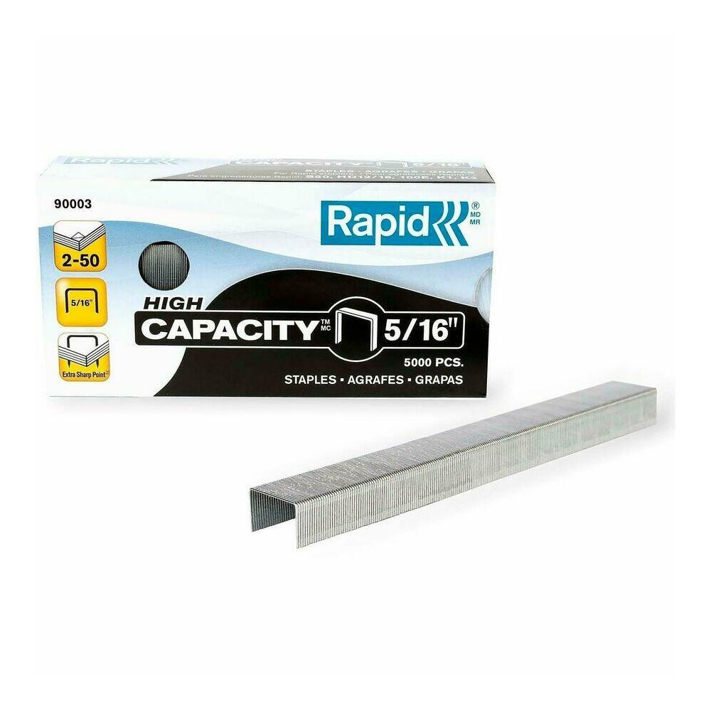 Rapid® High Capacity 5/16" Galvanized Staples, 50-Sheet Capacity, 5000 ...