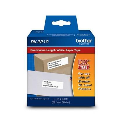 Brother Original DK-2210 Continuous Length Paper Tape, 1.1" x 100' (29 ...