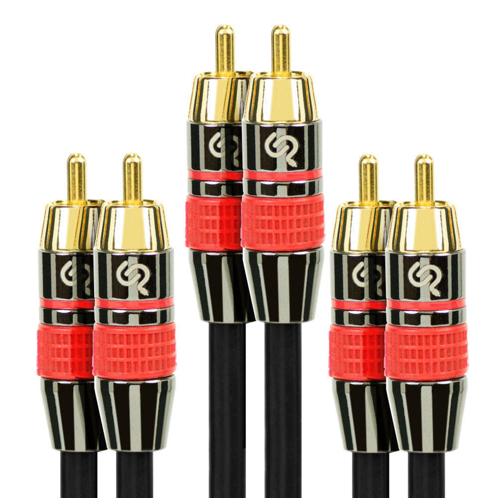 6ft High-quality Coaxial Audio/Video RCA Cable M/M RG59U 75ohm Gold ...