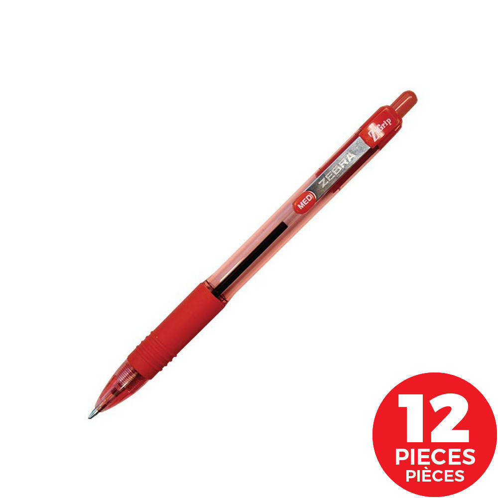 Zebra Z-Grip™ Retractable Ballpoint Pen - 1.0 mm Medium Point - Black ...